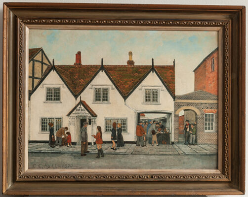 Oil Painting of The Eight Bells, Newbury – West Berkshire Museum Collection